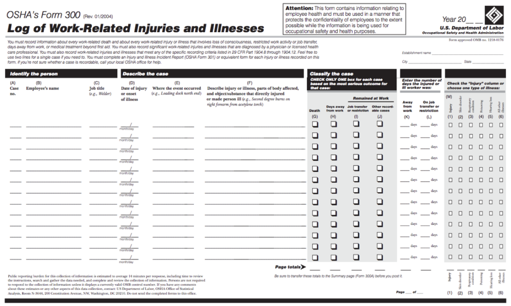 U S Compliance Reminder Post OSHA 300A Form u-s-compliance-reminder-post-osha-300a-form